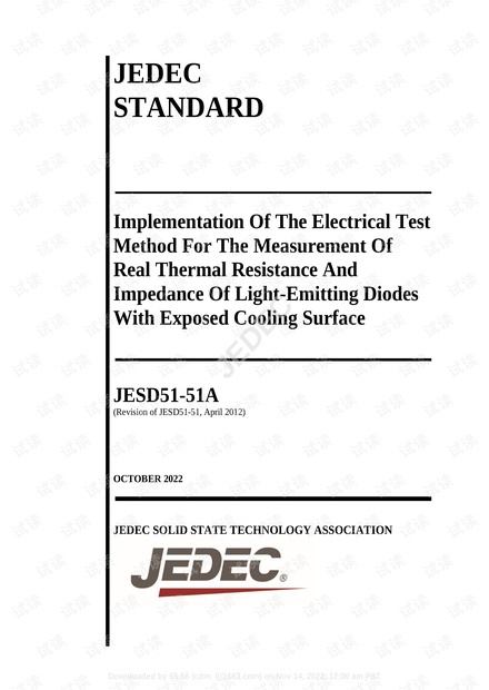 JEDEC-JESD51-51A-2022IMPLEMENTATIONOFTHEELECTRICAL资源-CSDN下载