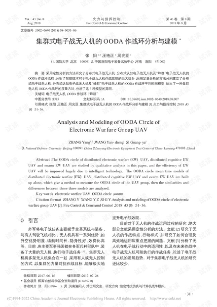 【免费】集群式电子战无人机的OODA作战环分析与建模.pdf_OODA环PPT资源-CSDN文库