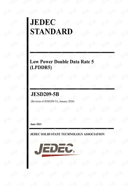 JEDECJESD209-5B：2021LowPowerDoubleDataRate5-完整英文电子版620页资源-CSDN下载