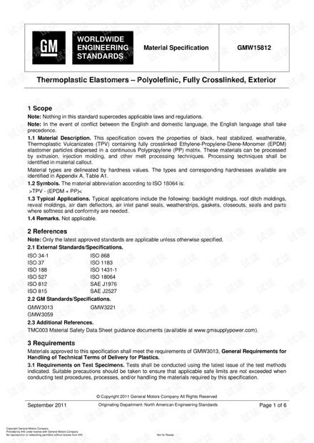 GMW15812-2011ThermoplasticElastomers–Polyolefinic,Fully资源-CSDN下载