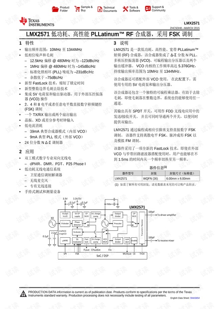【免费】LMX2571手册-低功耗、高性能PLLatinumRF合成器，采用FSK调制_lmx2571的配置寄存器计算软件资源-CSDN下载