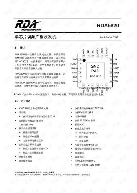 RDA5820手册11_RDA5820封装资源-CSDN下载