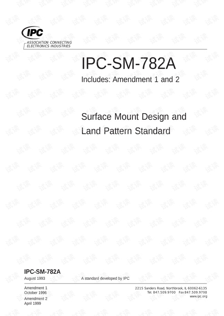 电子制造业表面贴装设计与焊盘标准IPC-SM-782A_电子制造焊盘尺寸规范资源-CSDN下载