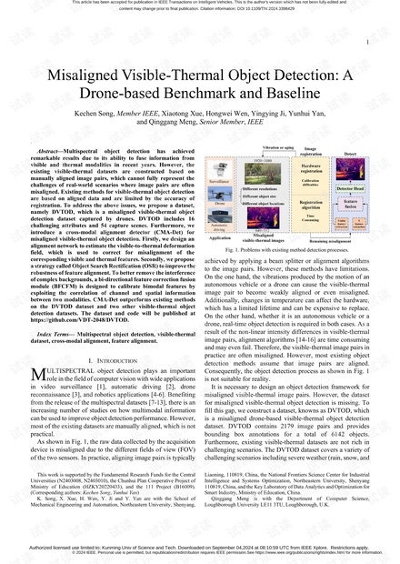 【免费】MisalignedVisible-ThermalObjectDetection...论文原文_visible-thermal object detection dataset资源 ...
