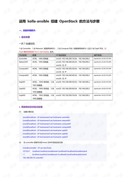 云计算基于kolla-ansible的OpenStack部署方案：含Ceph存储集成与多节点配置详解_基于kolla-ansibles部署Openstack资源-CSDN下载