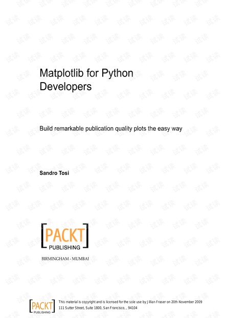 Python数据可视化：matplotlib深度指南 Csdn文库