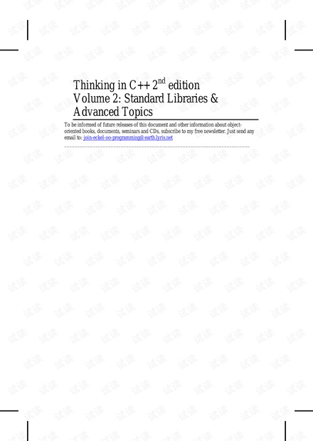 C++编程实践：Thinking in C++, 第2版英文PDF - CSDN文库
