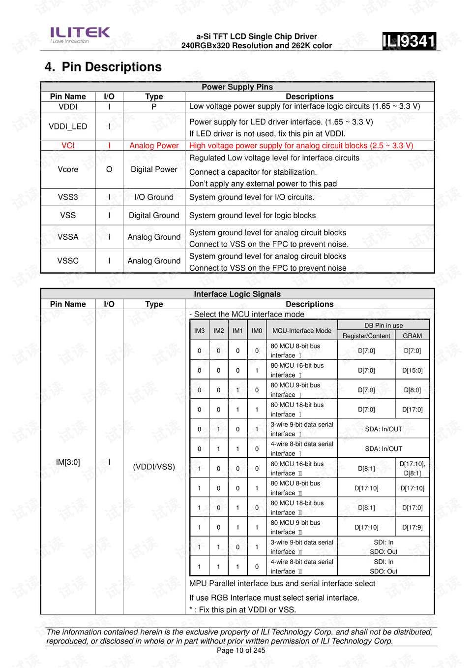 ILI9341数据手册datasheet文档类-硬件开发文档类资源-CSDN下载