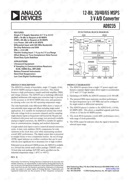 AD9235性能参数详细介绍 资源-CSDN下载