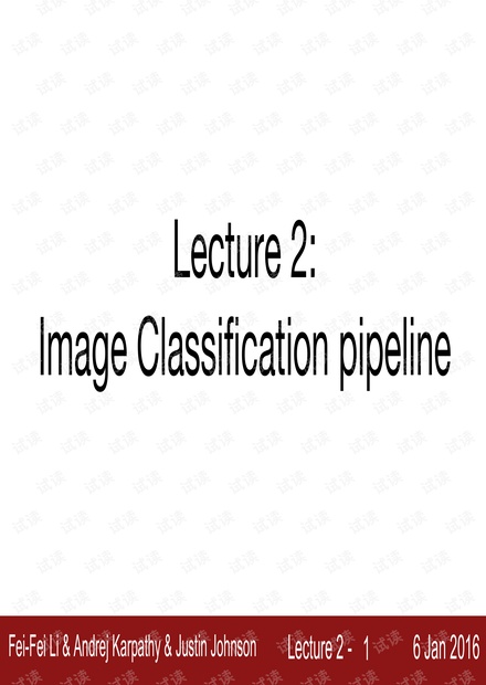 (2)CS231斯坦福deeplearningpptFei-FeiLi&AndrejKarpathy&JustinJohnson资源-CSDN下载