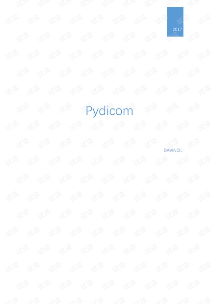 Pydicom用法简介_pydicom资源-CSDN下载