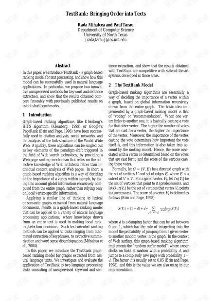 TextRank:BringingOrderintoTexts资源-CSDN下载