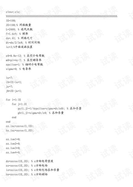 一维FDTD的MATLAB程序资源-CSDN下载